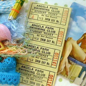 Vintage Swimming Beach Finger Pointing Tickets - Etsy
