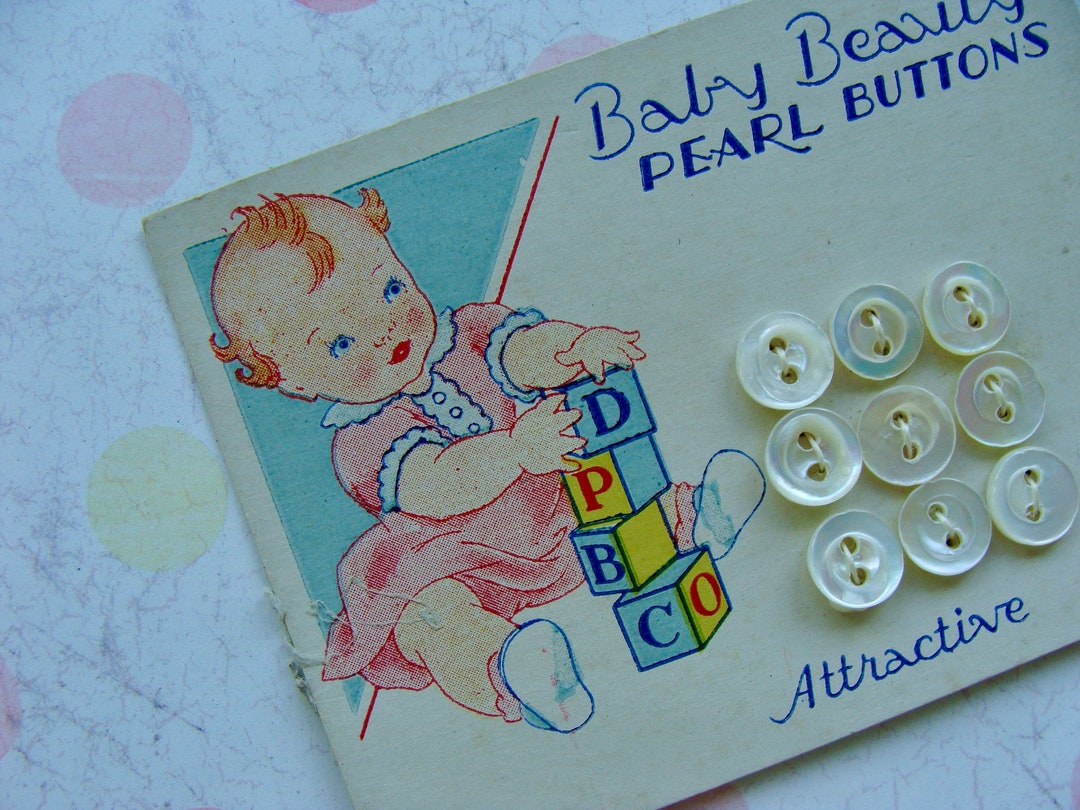 Antique Button Card Adorable and Precious Original Card - Etsy