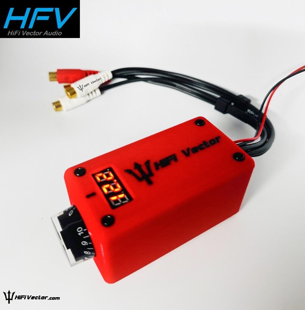 Red Car Audio Amplifier Bass Knob With Voltmeter RCA Volume Control - Etsy