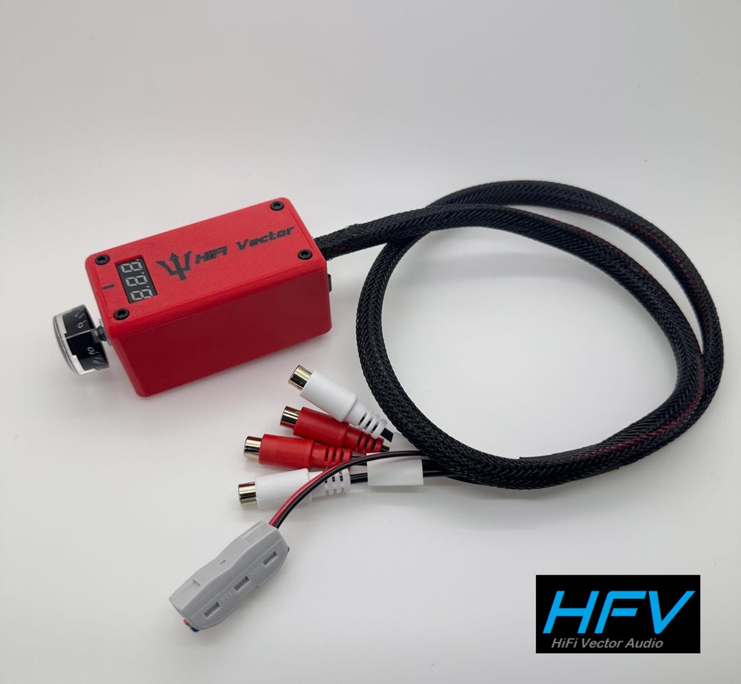 Red Car Audio Amplifier Bass Knob With Voltmeter RCA Volume Control - Etsy