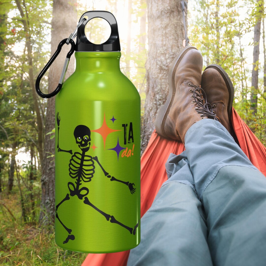 Ta Da Skeleton Colourful Aluminium Oregon Sport Bottles With Carabiner ...