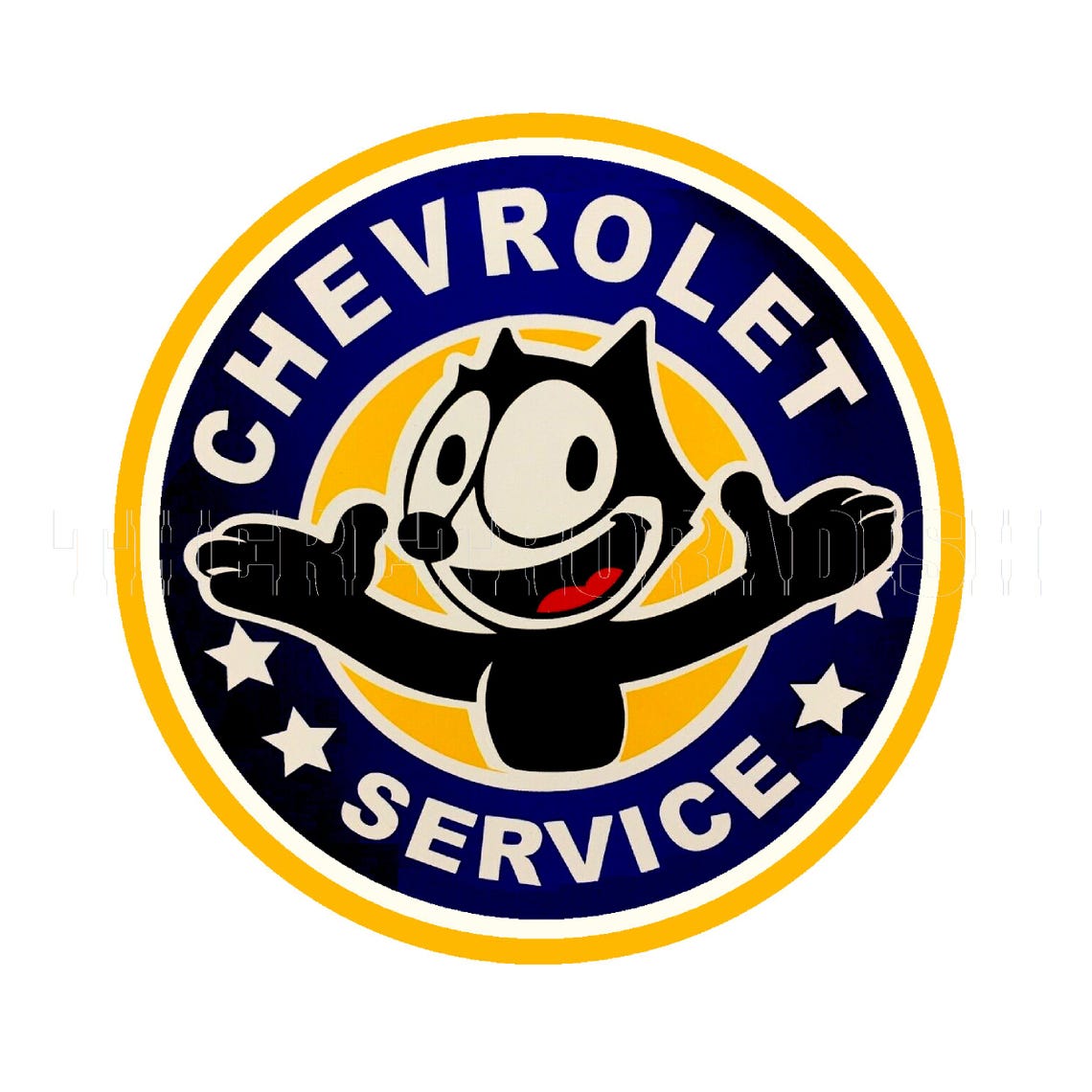 1950s Chevrolet Service Felix the Cat Chevy Chevrolet Sticker Decal ...