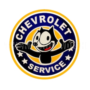 1950s Chevrolet Service Felix the Cat Chevy Chevrolet Sticker Decal ...