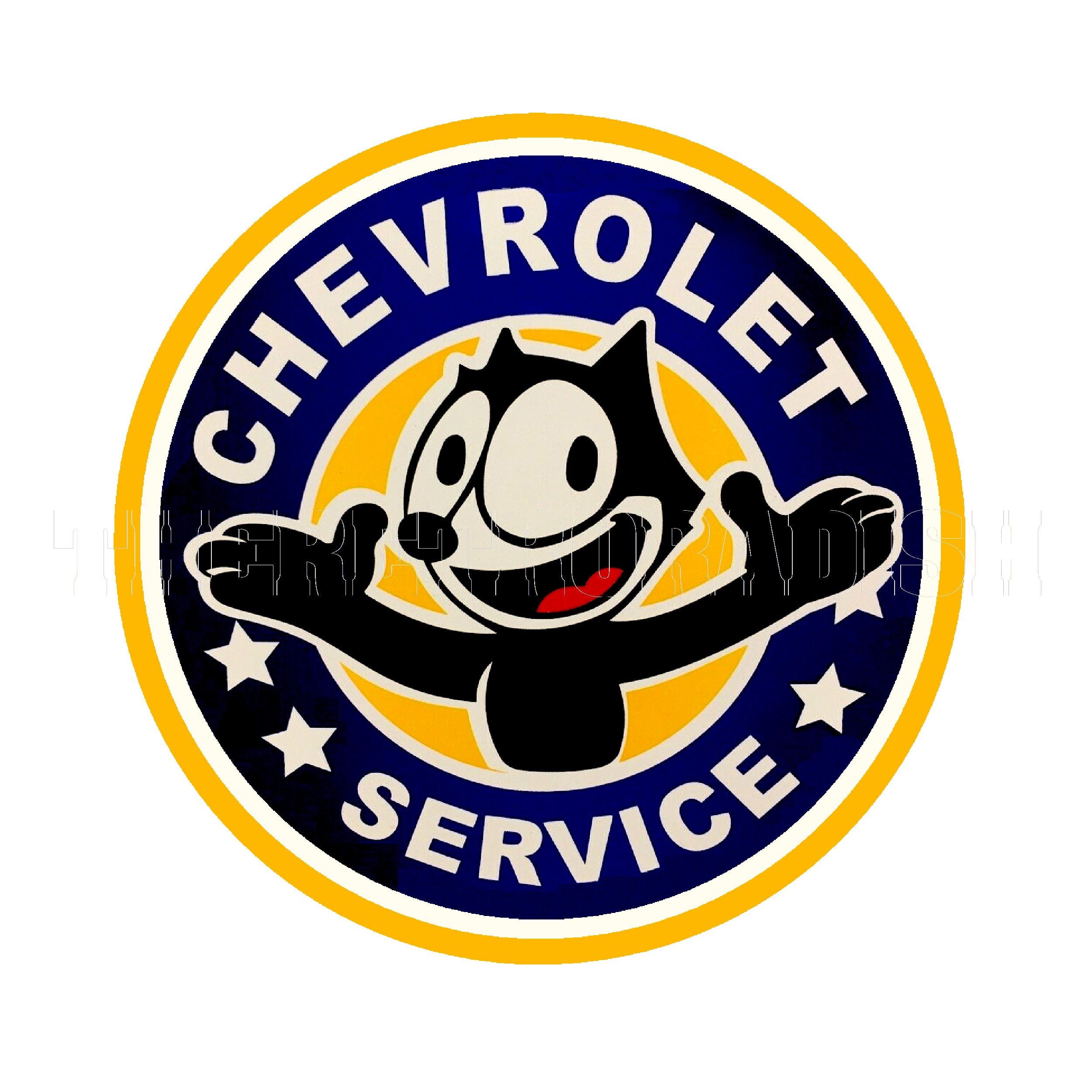 1950s Chevrolet Service Felix the Cat Chevy Chevrolet Sticker Decal ...