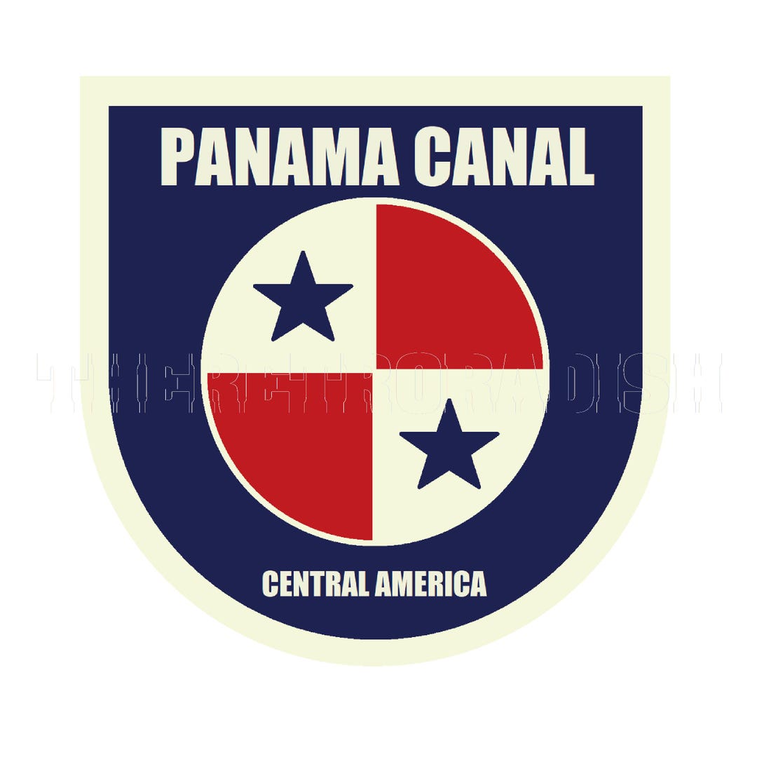 Panama Canal Sticker: Retro 1960s Central America Decal - Etsy