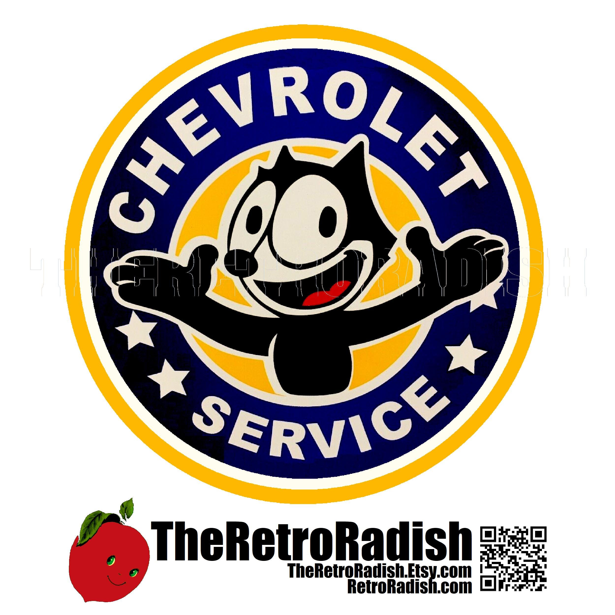 1950s Chevrolet Service Felix the Cat Chevy Chevrolet Sticker Decal ...