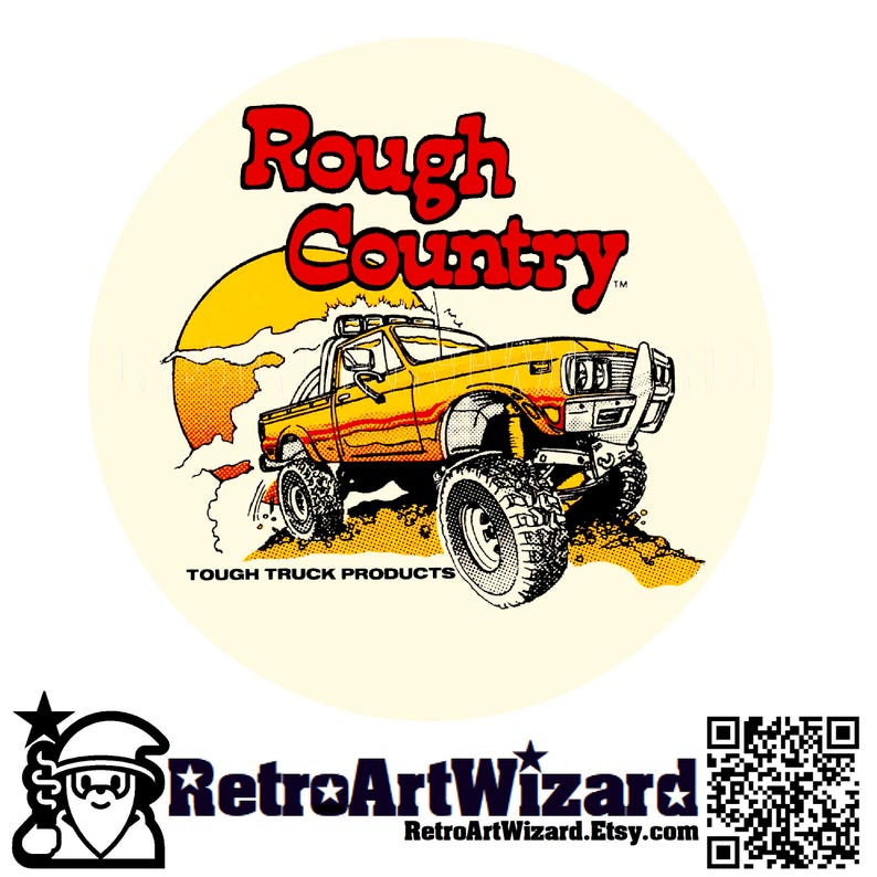 1980s Truck Racing Products Rough Country Tough Truck Sticker Decal ...