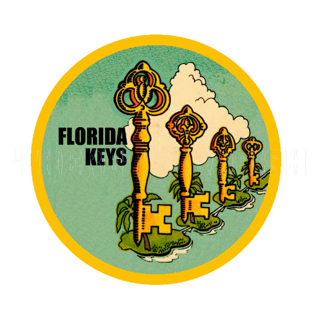 1950s Florida Keys Sticker: Retro Travel Decal - Etsy