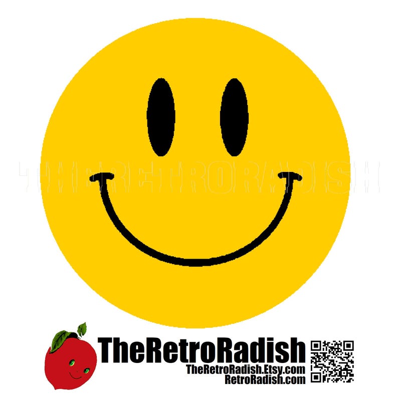 Sticker | 1970s Hippie Trippy Big Smile Peace and Love Smiley Face ...