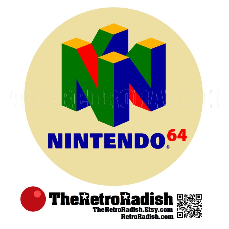 Sticker 1990s Video Game History 90s Gaming Nintendo 64 Logo N64 ...