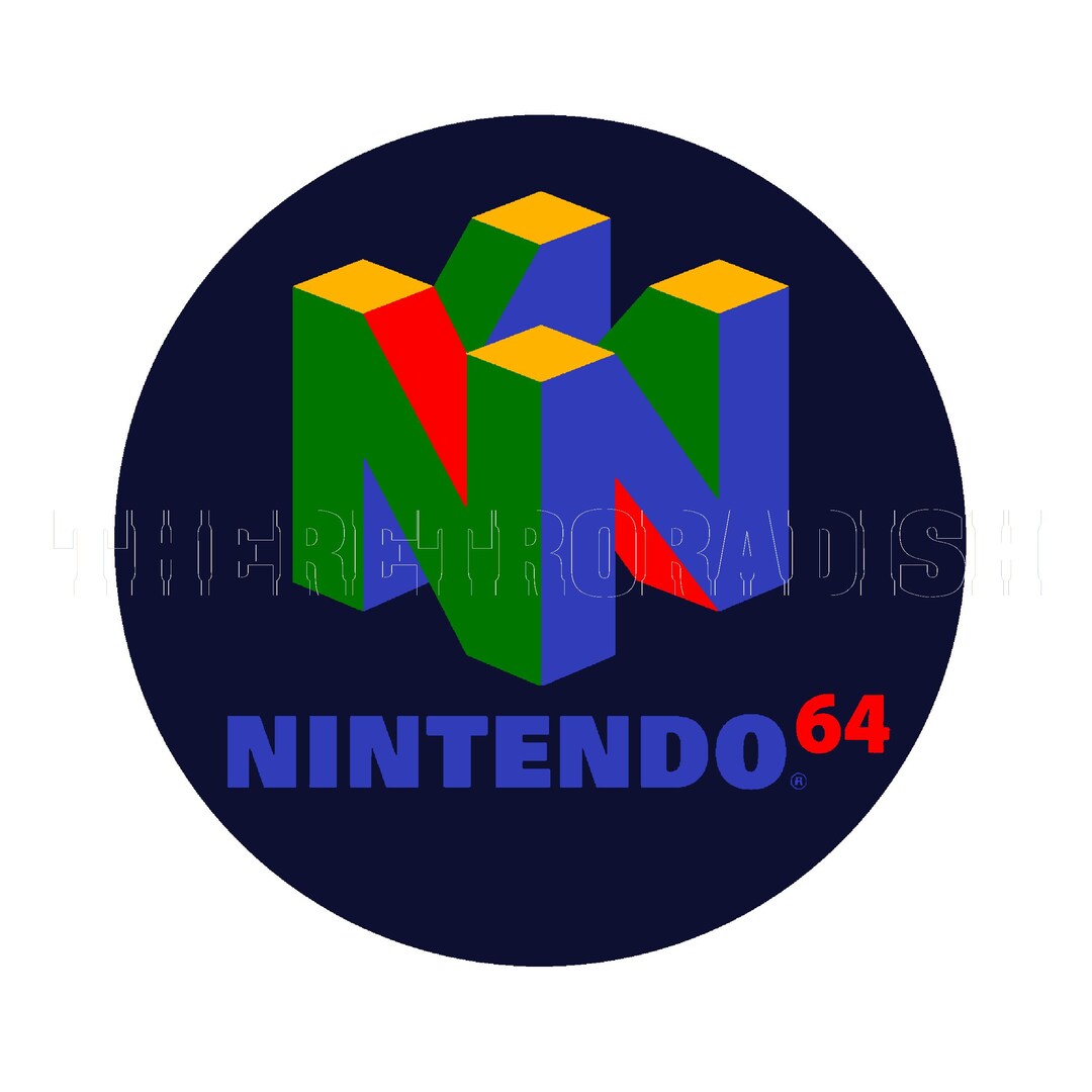 1990s Video Game History 90s Gaming Dark Background Nintendo 64 Sticker ...