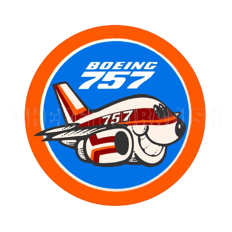 1980s Cartoon Smiling Jet Airplane Boeing 757 Sticker Decal Label - Etsy