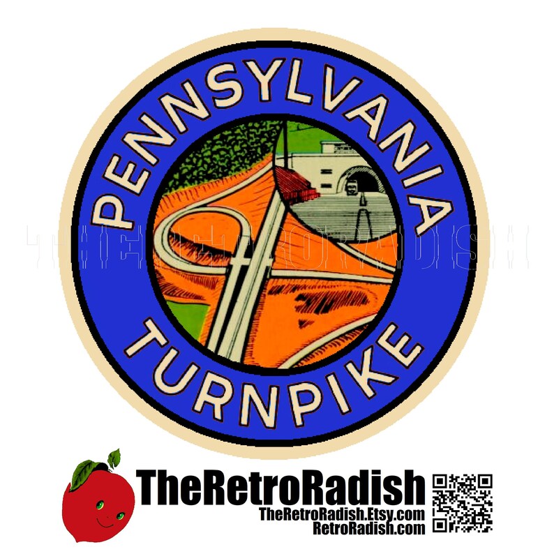 Sticker | 1950s PA State Vehicle Tunnel and Turnpike Pennsylvania ...