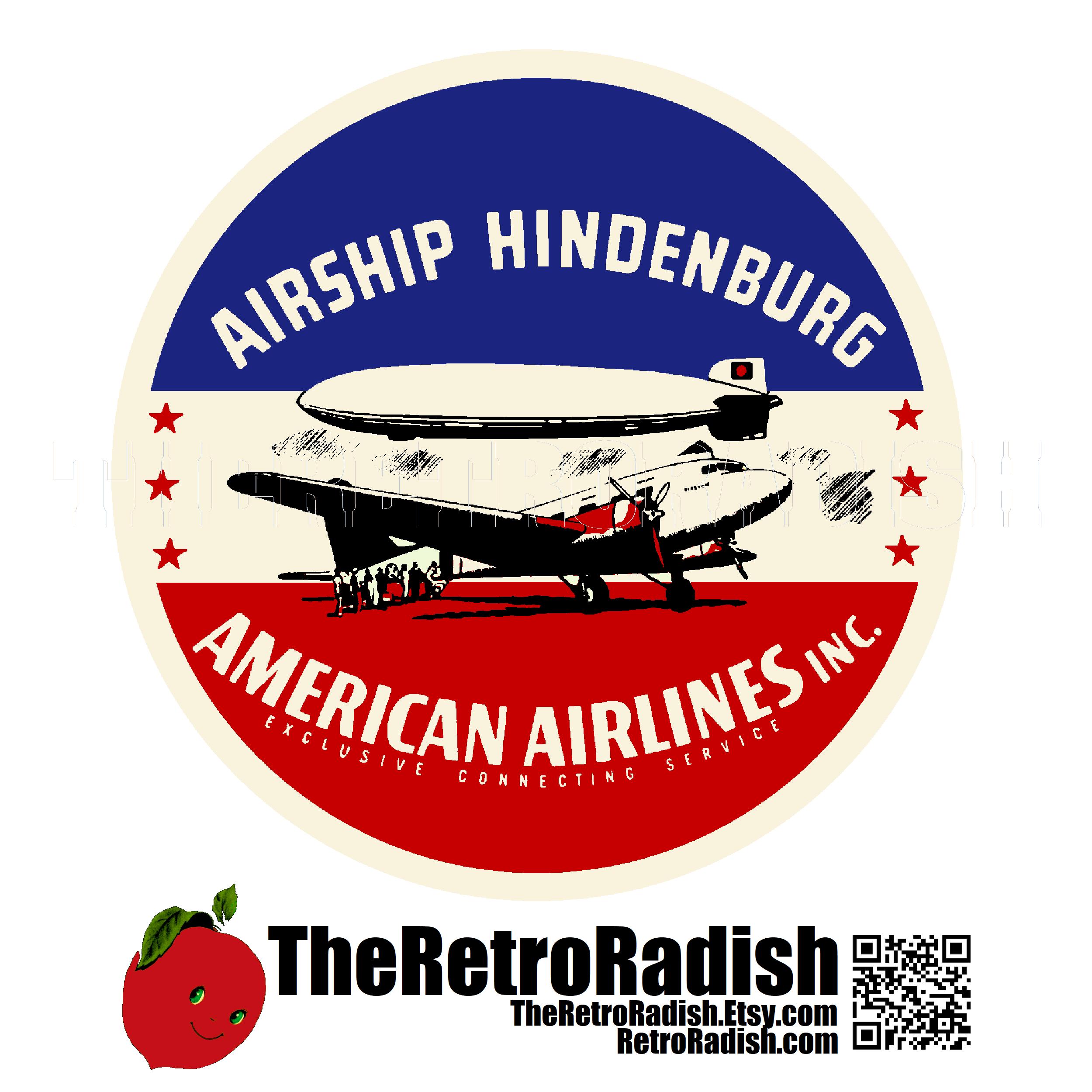 1930s Aviation History American Airlines Plane and the Airship the ...