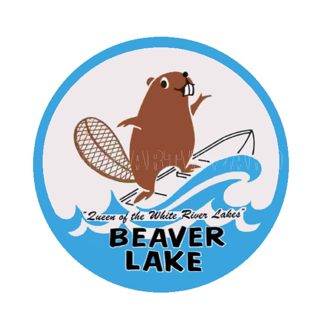 1960s Cute Surfing Beaver Queen of the White River Lakes Beaver Lake ...