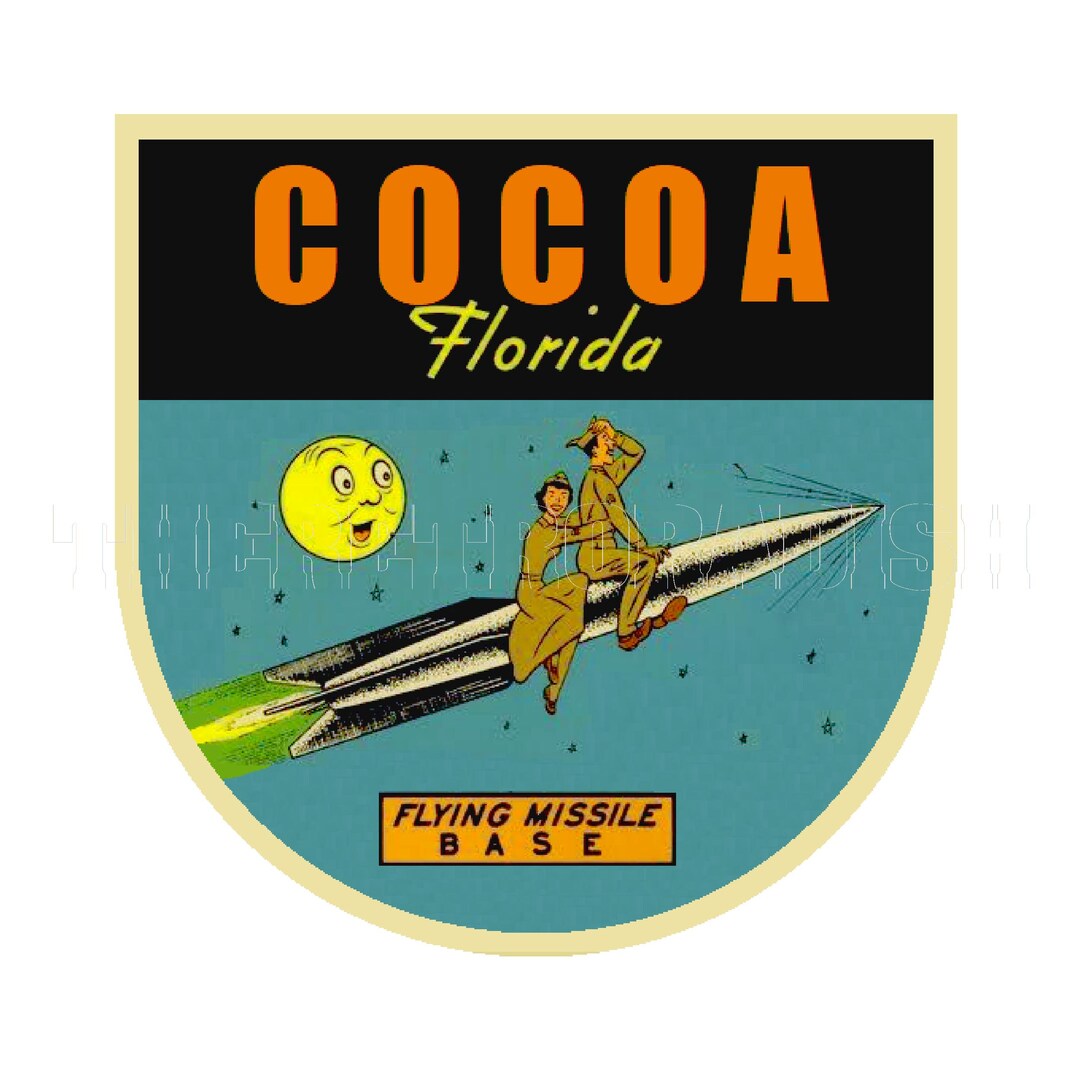 Sticker | 1950s FL State Flying Missile Missile Base Cocoa Florida ...