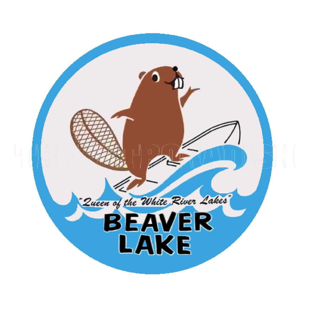 Sticker | 1960s Surfing Beaver Sticker: Retro 'queen of the White River ...