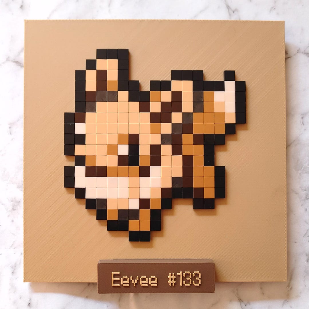 Eevee | Pokemon Box Pixel Art | DIY or Assembled | Table Decor | Custom ...