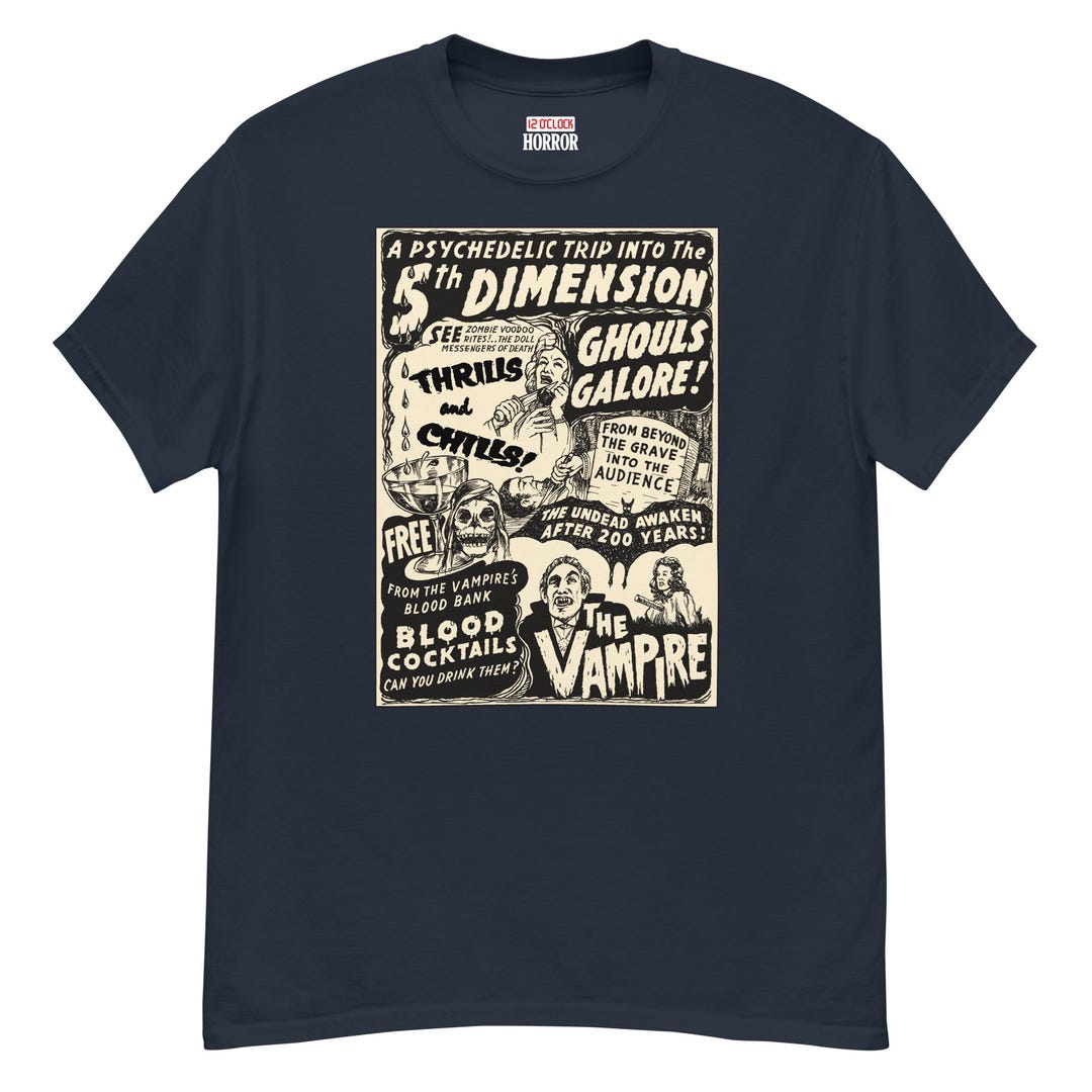 Retro Horror Vampire Poster Psychedelic Undead 5th Dimension - Etsy