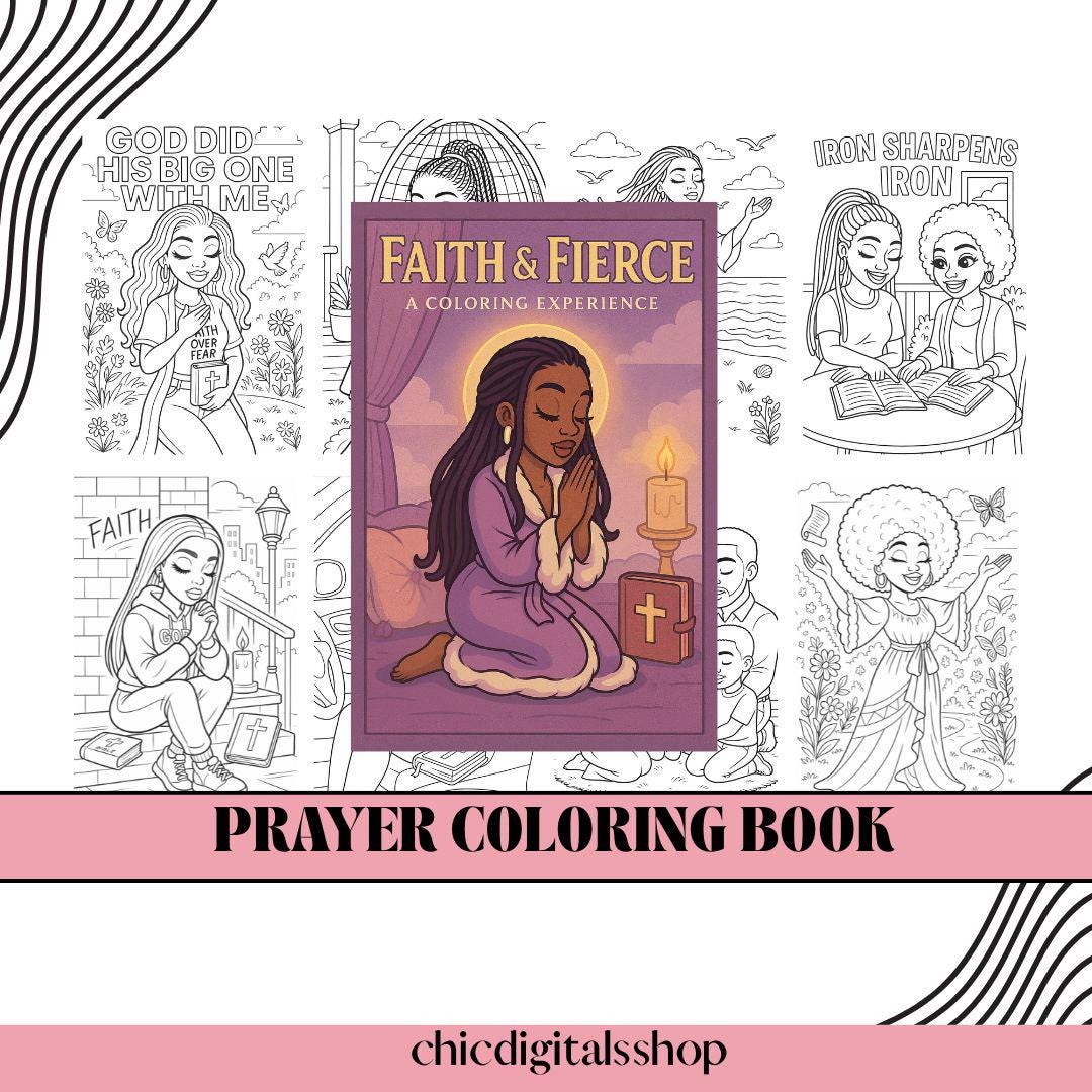 Afrocentric Christian Coloring Book: Black Women Prayer & Scripture ...
