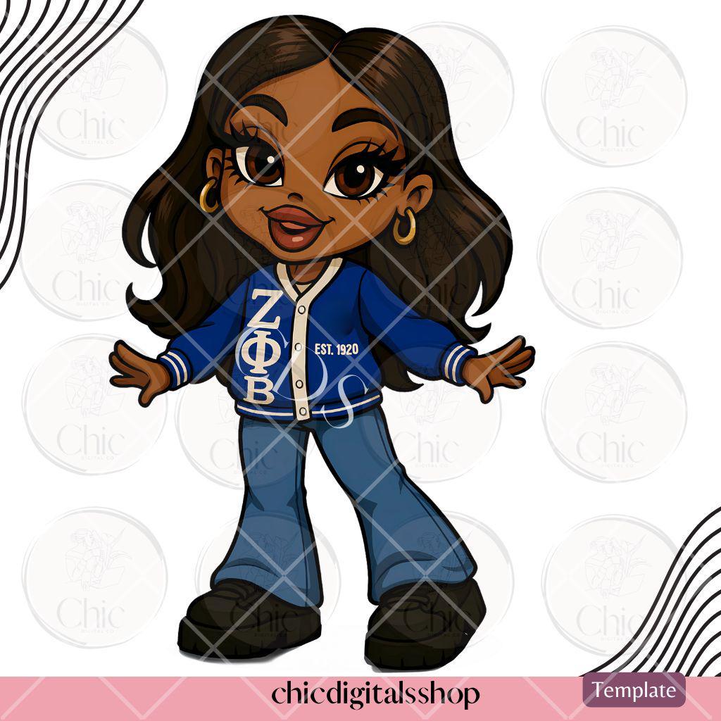 Zeta Phi Beta PNG Clipart | Black Girl Sorority Art | Divine 9 Digital ...