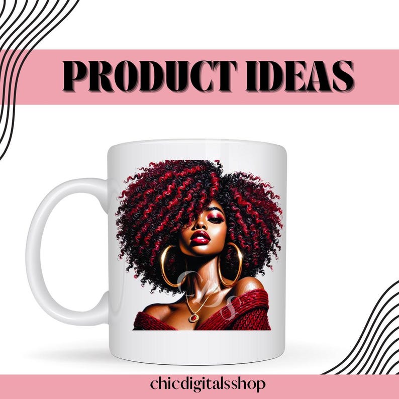 15-pack High-resolution Clip-art Bundle With Black Women , Use for POD ...