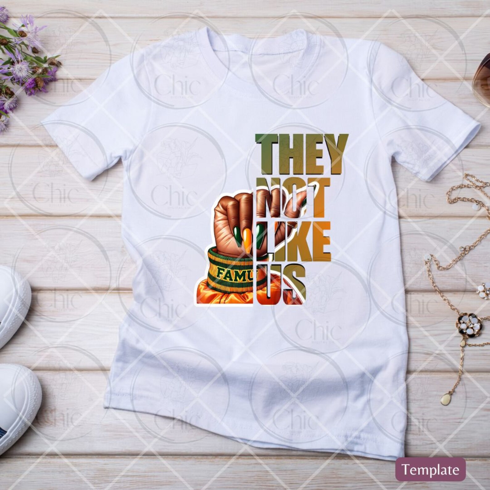 Bold 'they Not Like Us' Famu-inspired HBCU Pride PNG Design Template ...