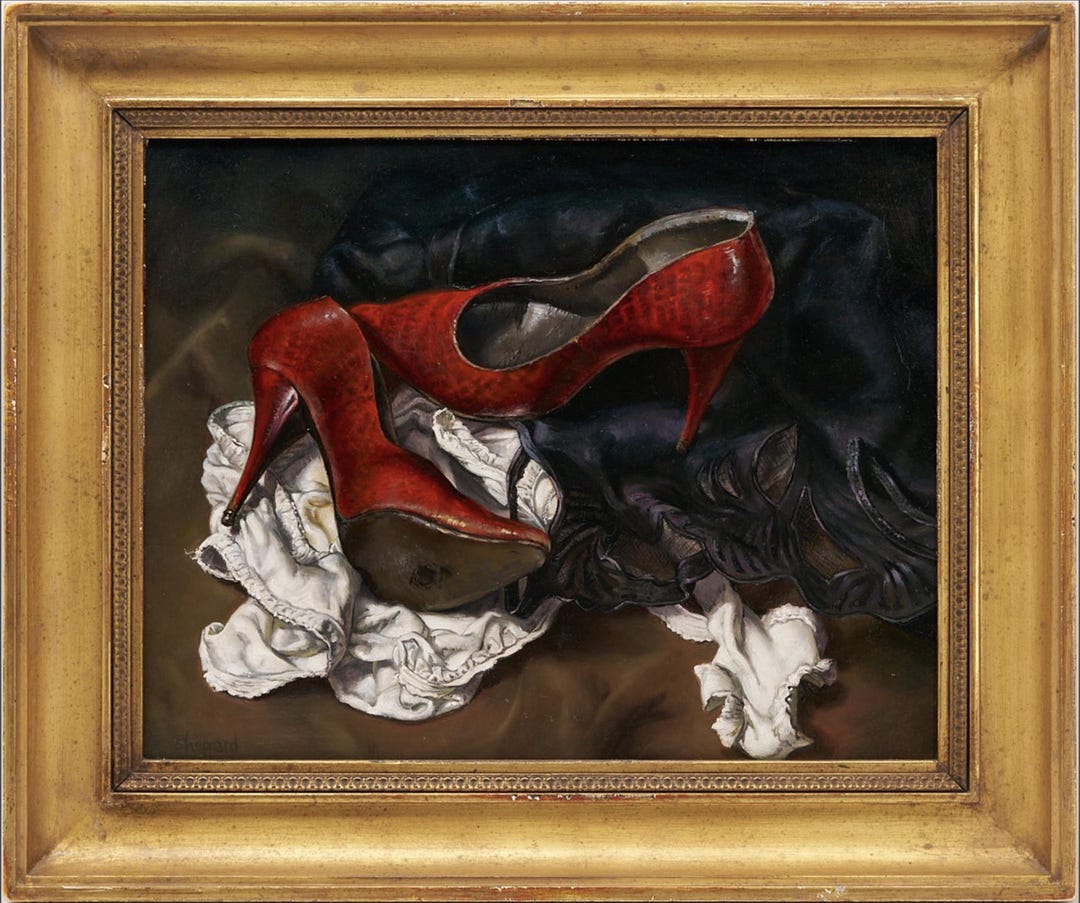 Joseph Sheppard 'red Pumps' Oil Painting - Etsy