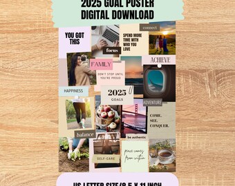 2025 Vision Board Printable - Etsy