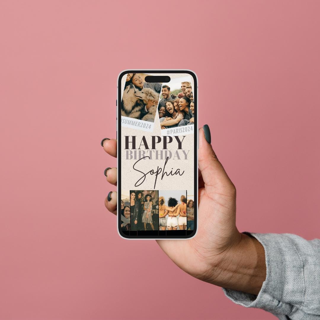 Friends Picture Happy Birthday E-card | Editable and Instantly ...