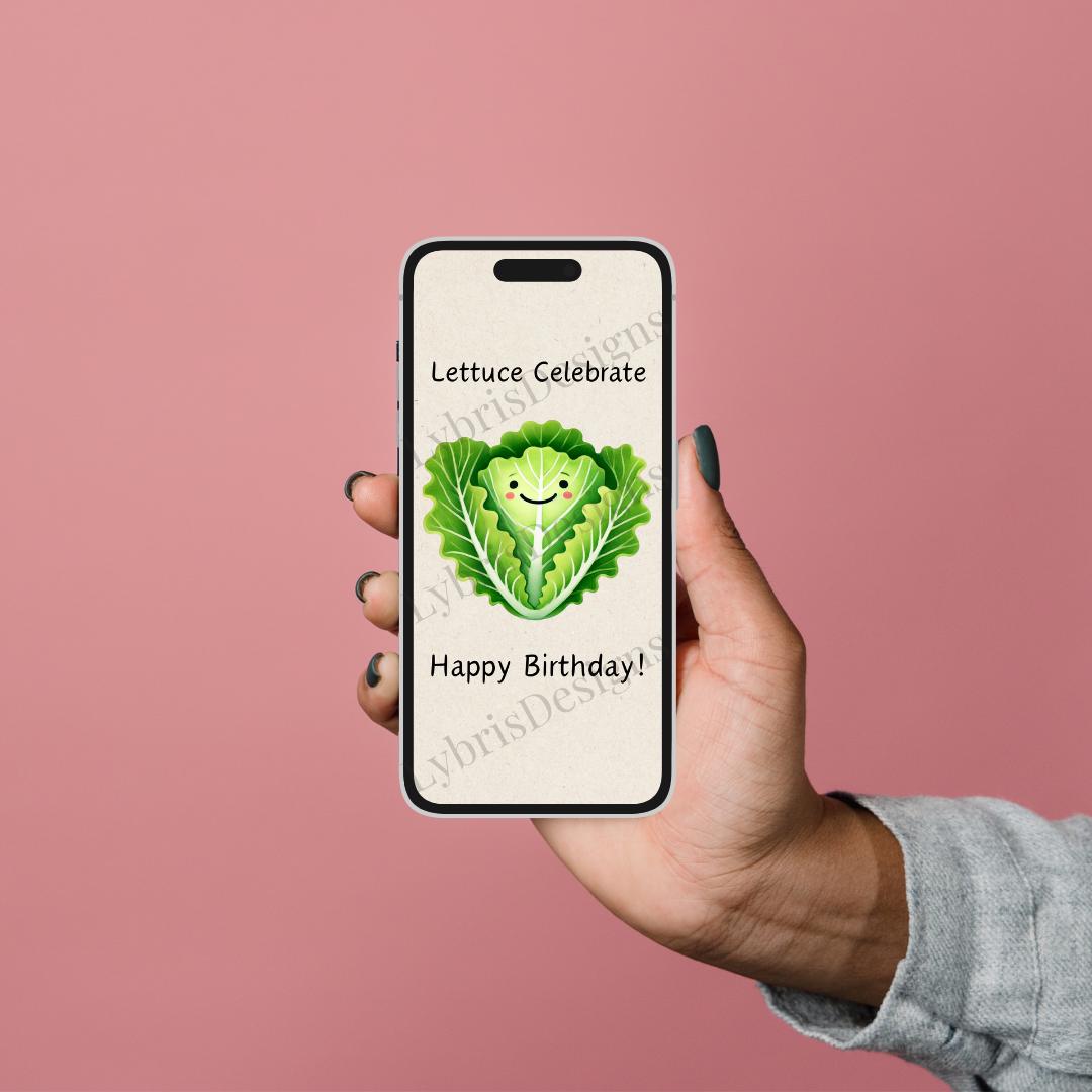 Lettuce Celebrate, Happy Birthday Ecard, Instant Download, Digital ...