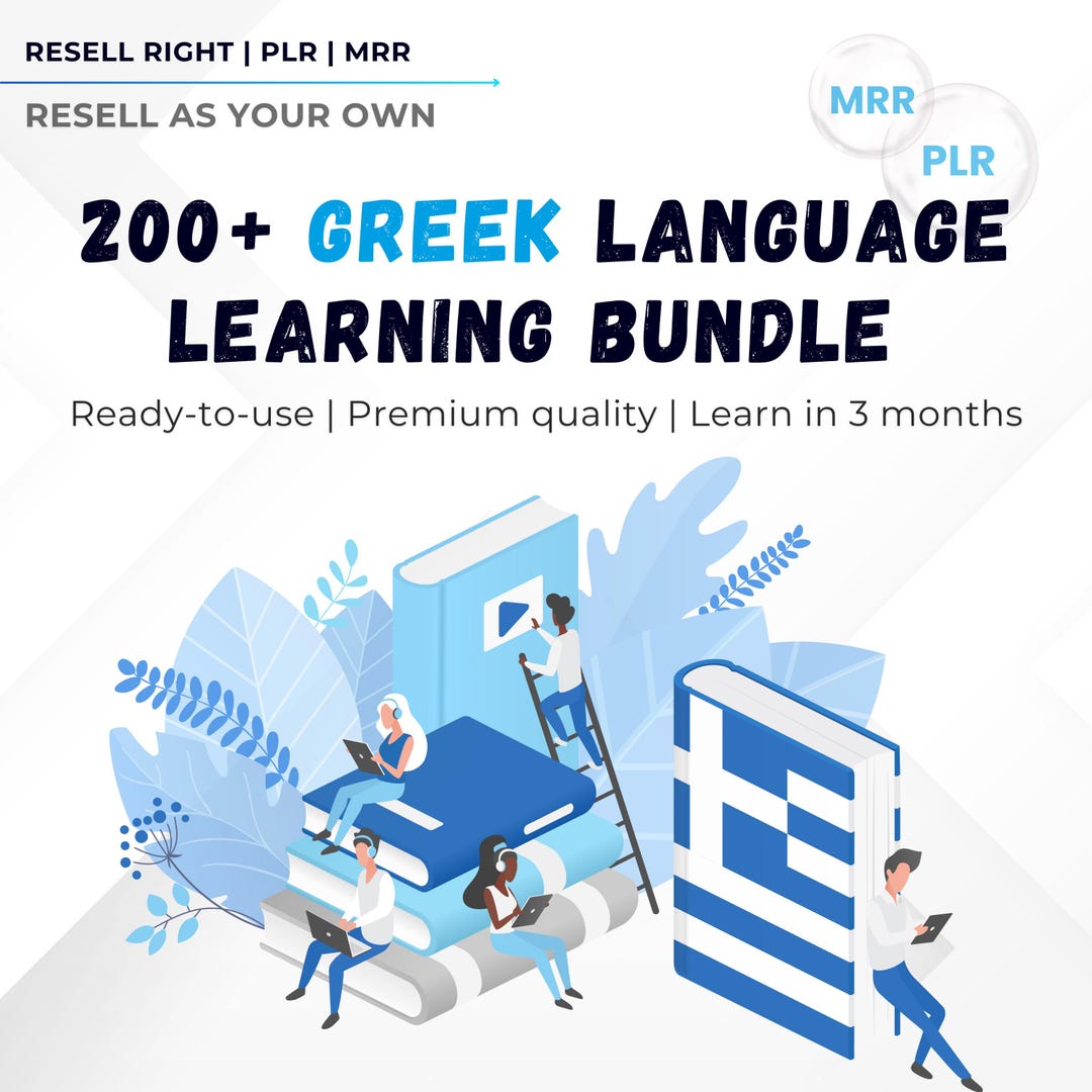 200+ Greek Language Learning Bundle | Modern Greek | PDF Lessons, MP3 ...