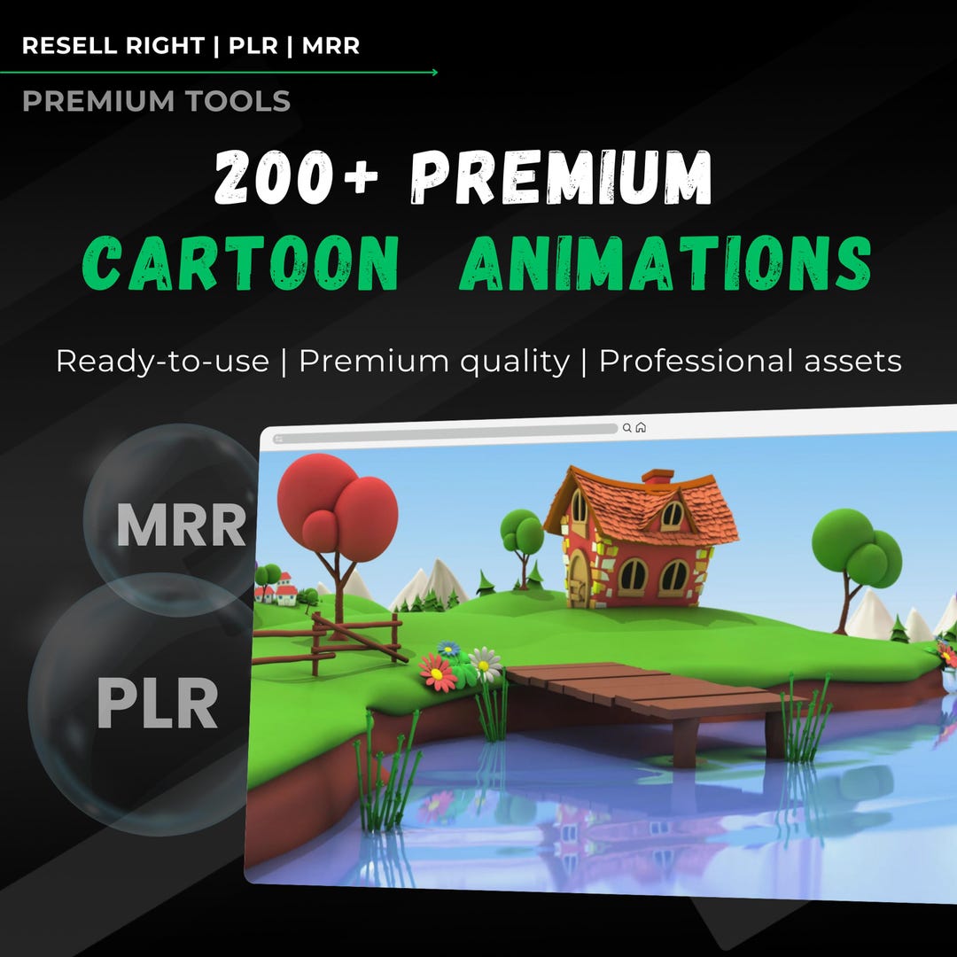 200+ Cartoon Animations Bundle | Characters, Icons, Scenes, Gifs, MP4 ...