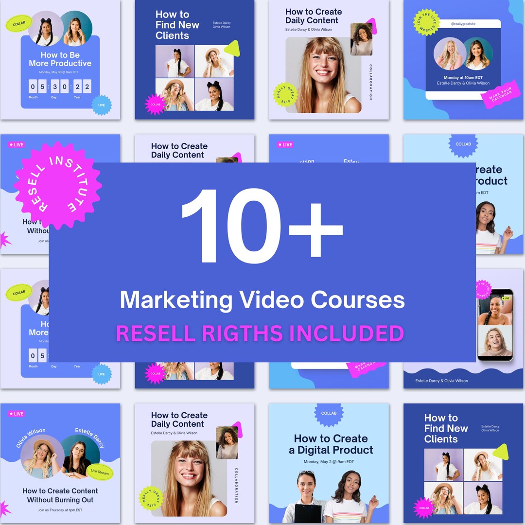 10 Comprehensive Video Marketing Courses Bundle - PLR, MMR & Resale ...