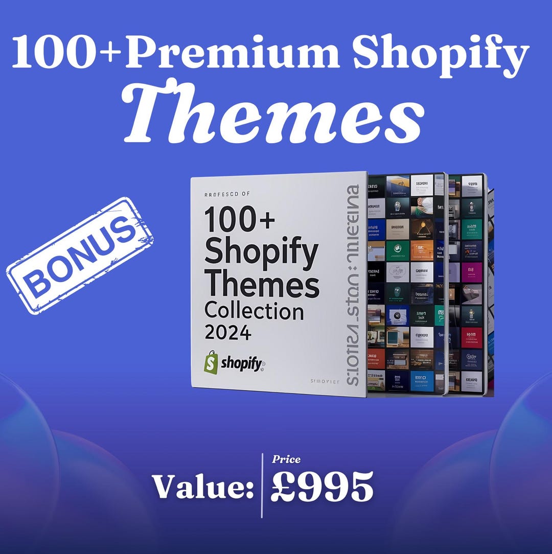 100 Premium Shopify Themes MRR PLR Resell Rights Included E-commerce ...