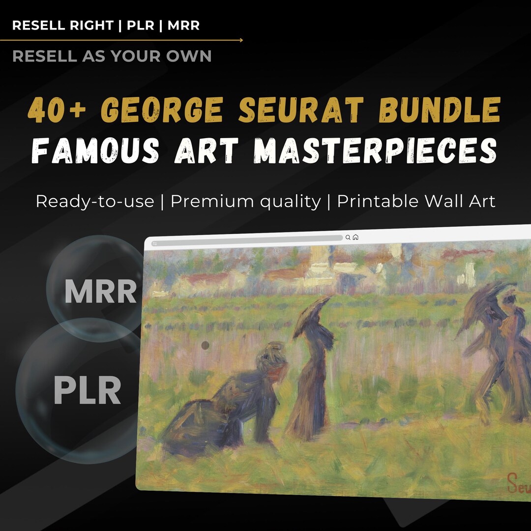 40+ Georges Seurat Artworks Bundle | Pointillism & Post-impressionist ...