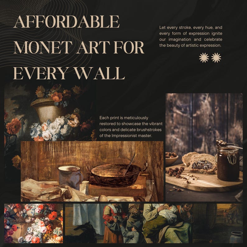 200+ Claude Monet Printable Art Bundle | MRR, Printable Art, Monet ...