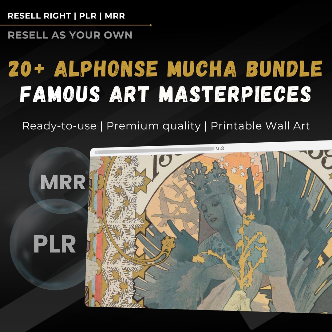 20+ Alphonse Mucha Artworks Bundle | Art Nouveau Masterpieces | High ...