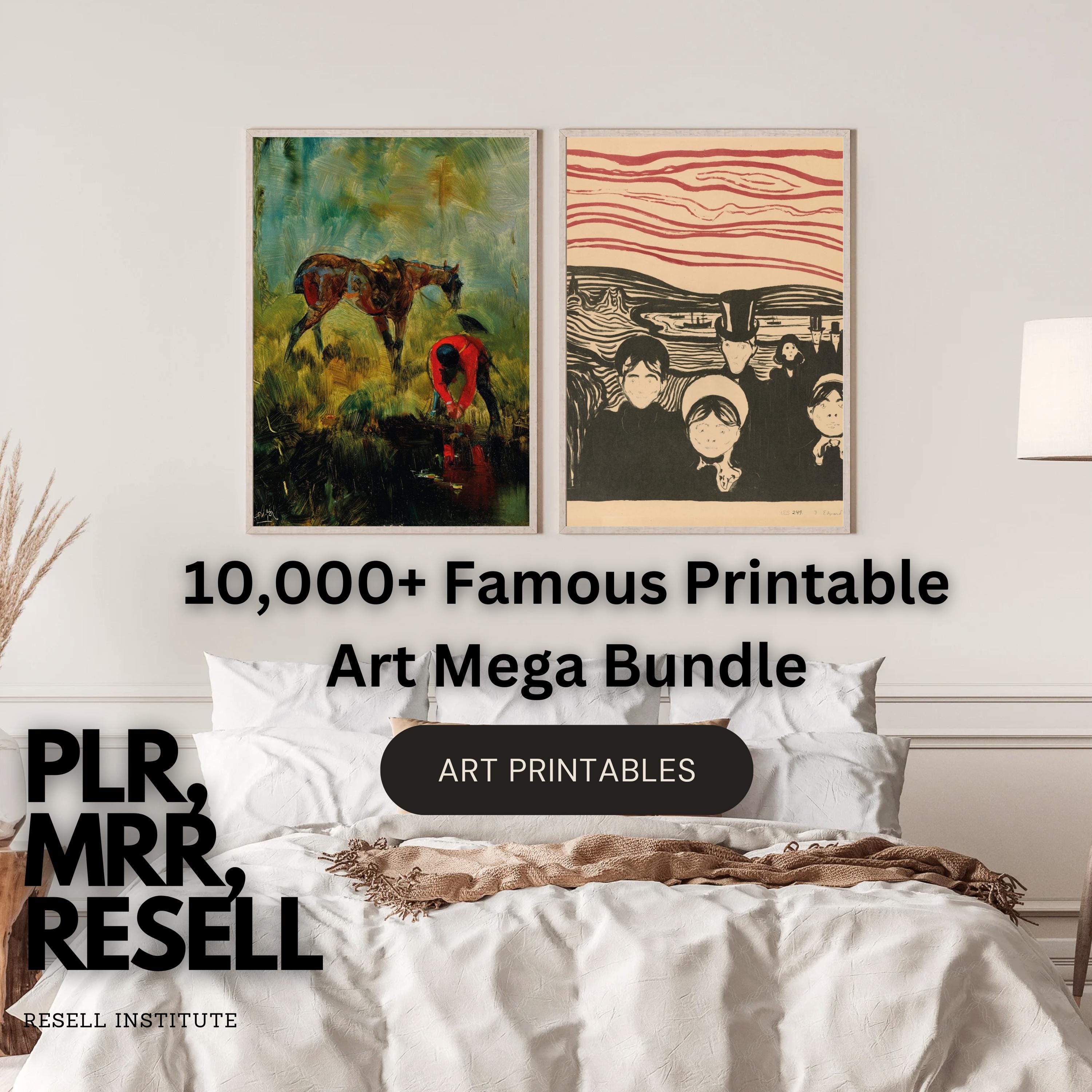 10,000 Famous Printable Art Mega Bundle Monet, Van Gogh, Da Vinci ...