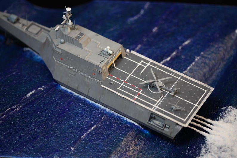 US Naval Warship Scale Model Replica - Customized Lighted USS ...