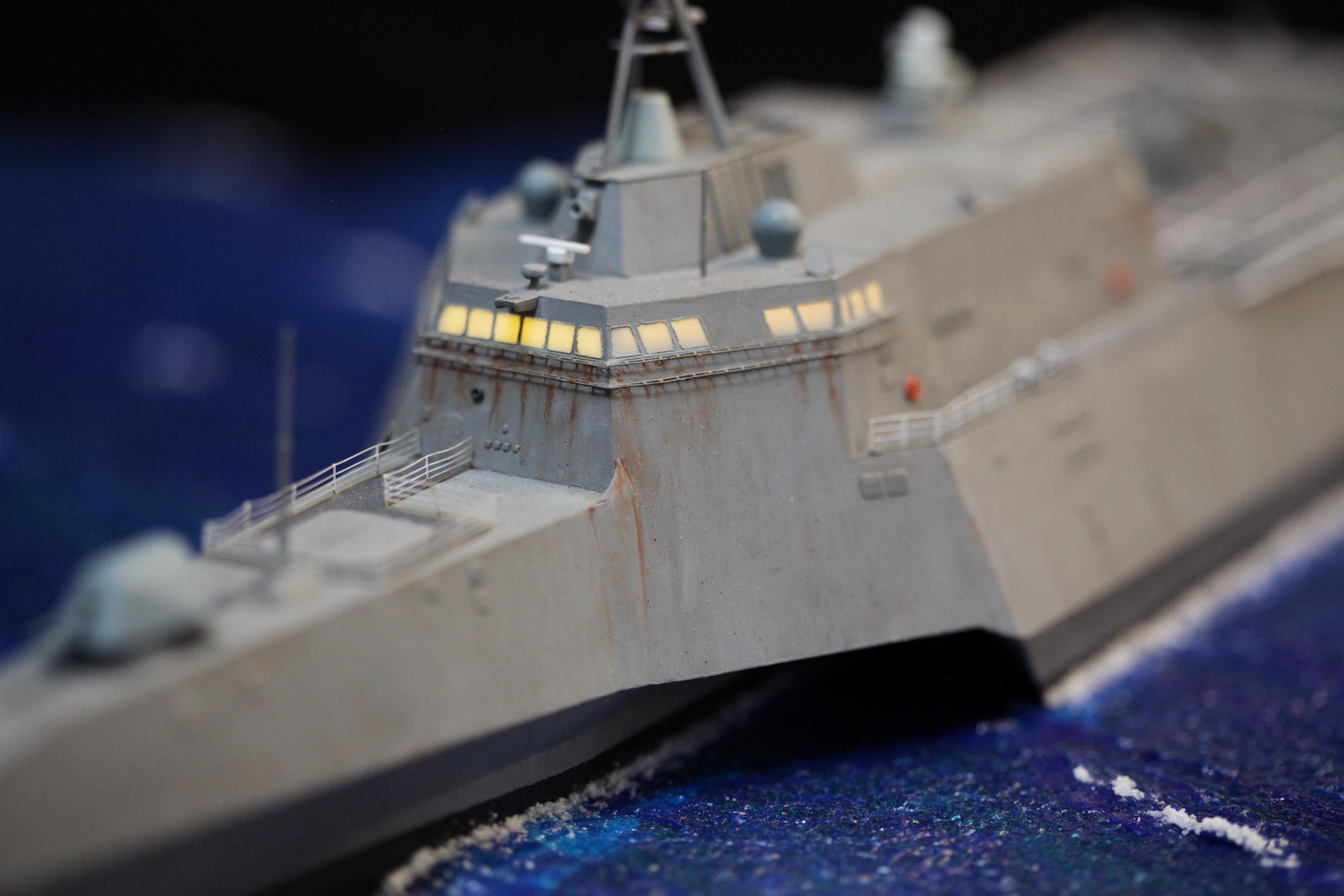 US Naval Warship Scale Model Replica - Customized Lighted USS ...