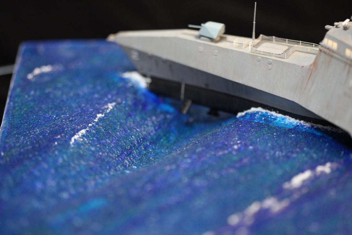 US Naval Warship Scale Model Replica - Customized Lighted USS ...