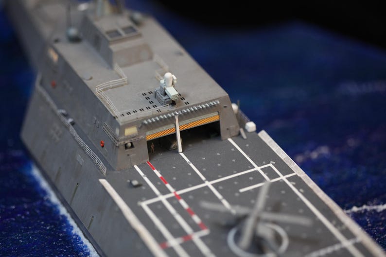 US Naval Warship Scale Model Replica - Customized Lighted USS ...