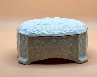 Music Box Small Porcelain Lenox Vintage Jewelry Trinket Box - Etsy