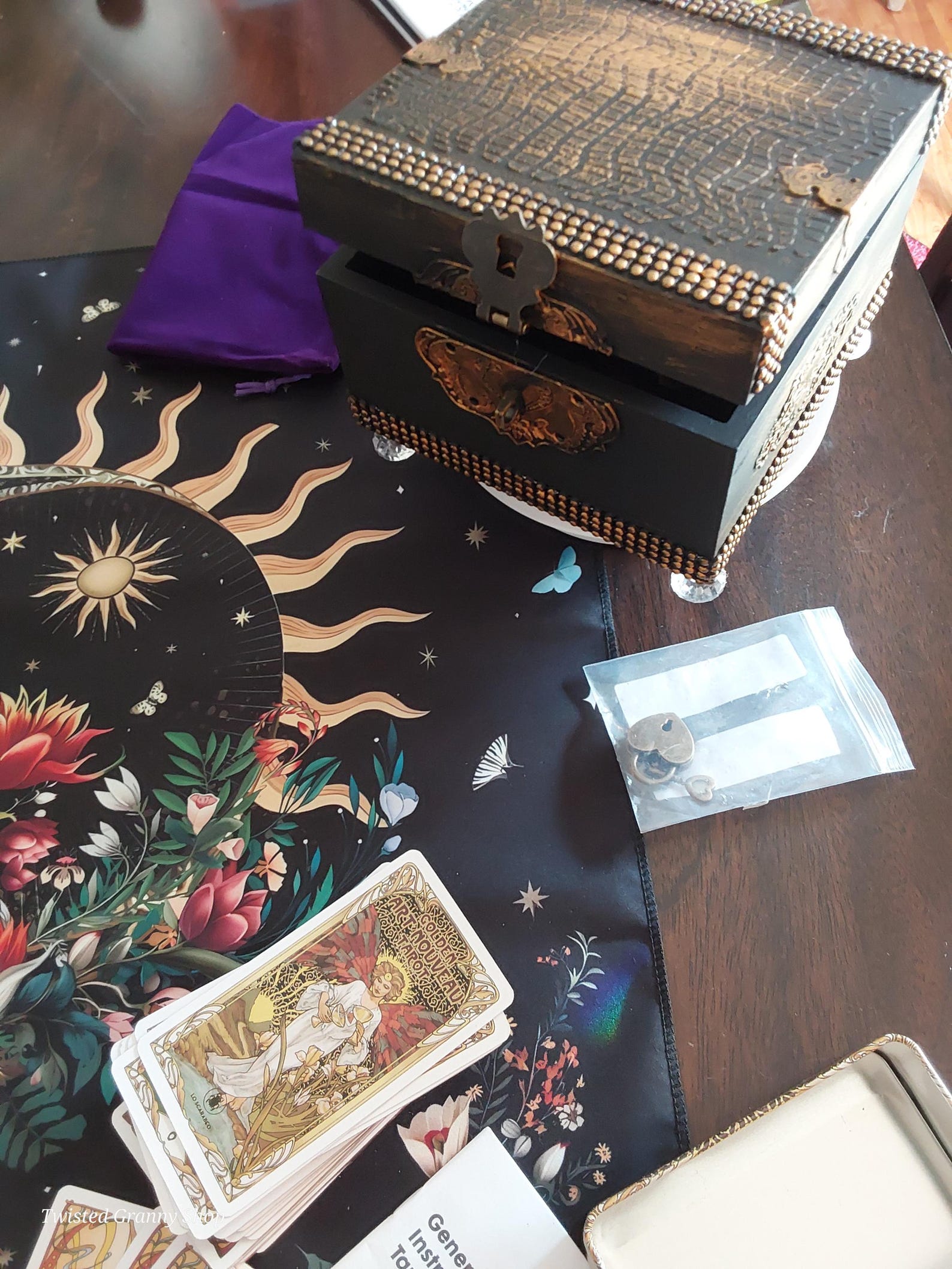 Handmade Altered Box/divination Card Set Gothic Steampunk Style black ...