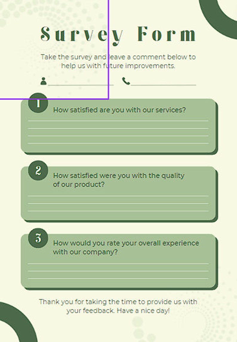 10 Survey Template Ideas - Etsy