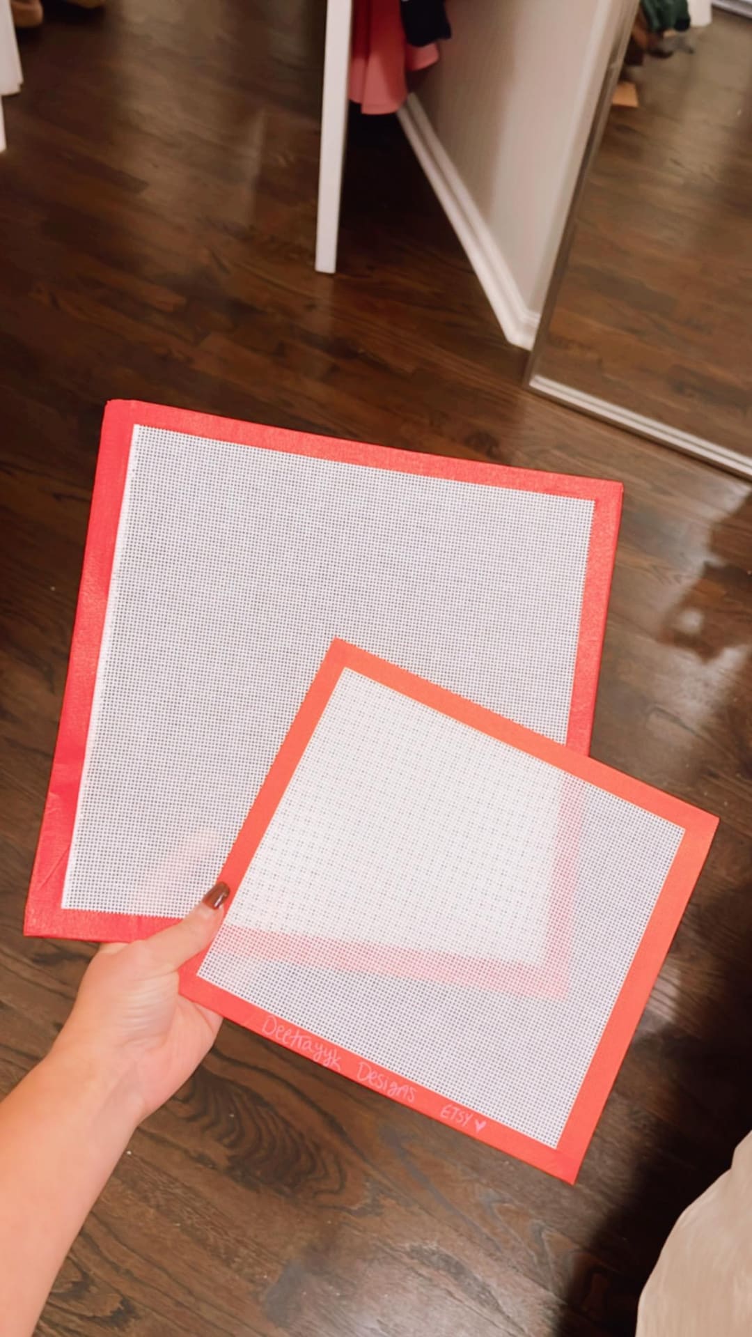 Blank Needlepoint Canvas 13 Mesh or 18 Mesh Zweigart Orange Line ...