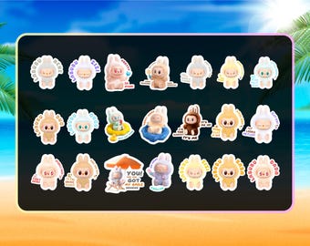 Cute Labubu Words With Names Stickers PNG, Funny Monster Friends Png ...