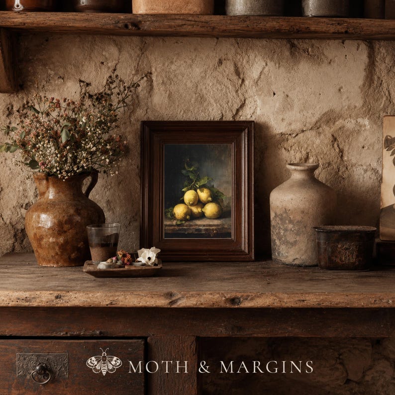 Vintage Fruit Still Life Printable Art Set of 3 Antique Kitchen Prints ...
