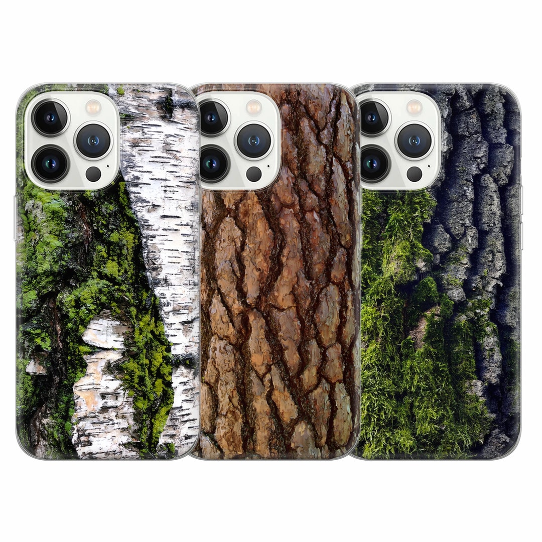 Tree Bark Phone Case Nature Moss Cover for iPhone 16 Pro Max, 15 Plus ...